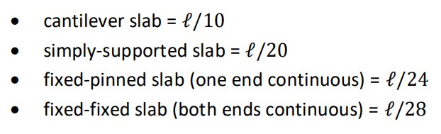 Rules of Thumb for Preliminary Sizing of Reinforced Concrete Members